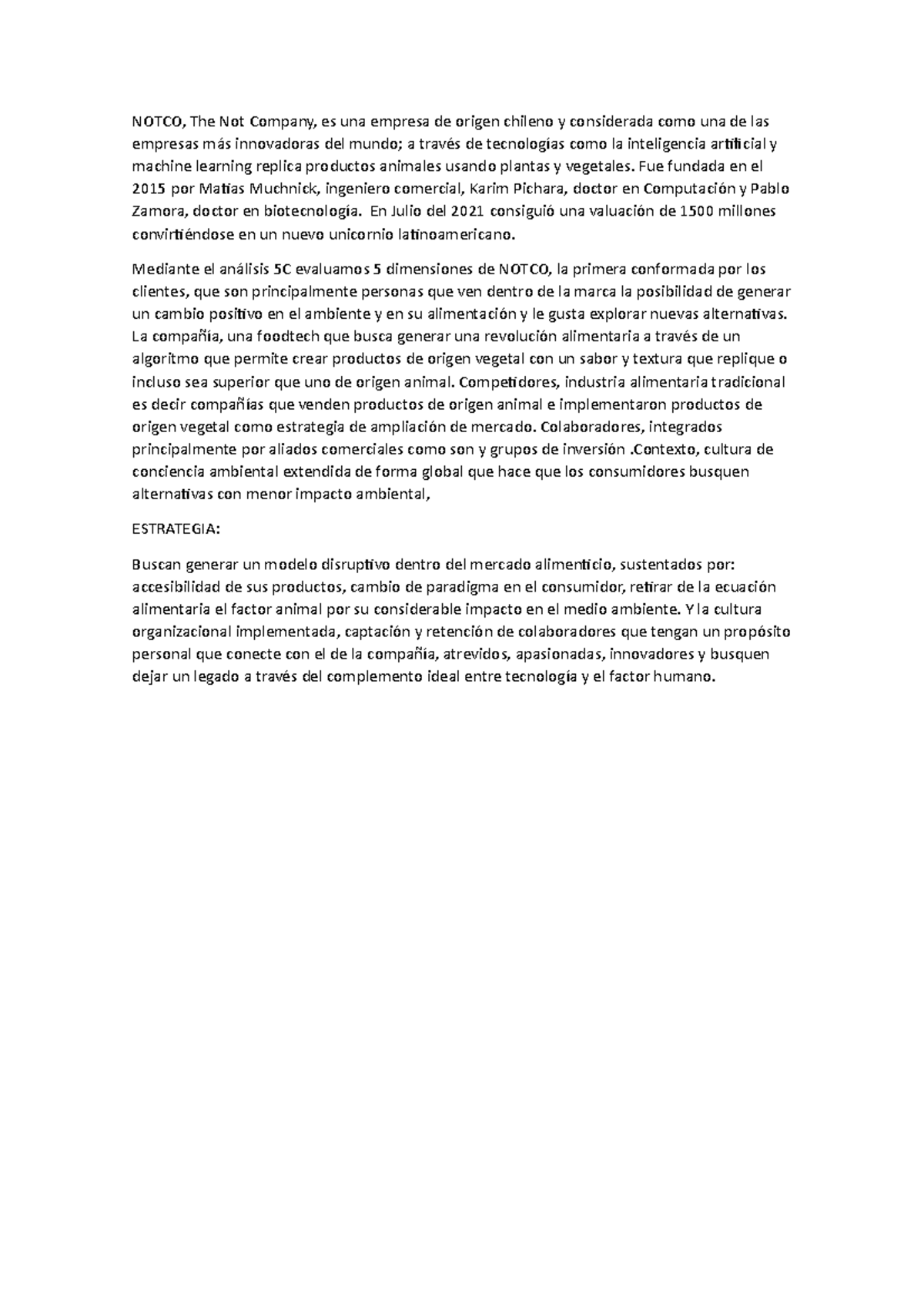 Notco - NOTCO, The Not Company, es una empresa de origen chileno y ...