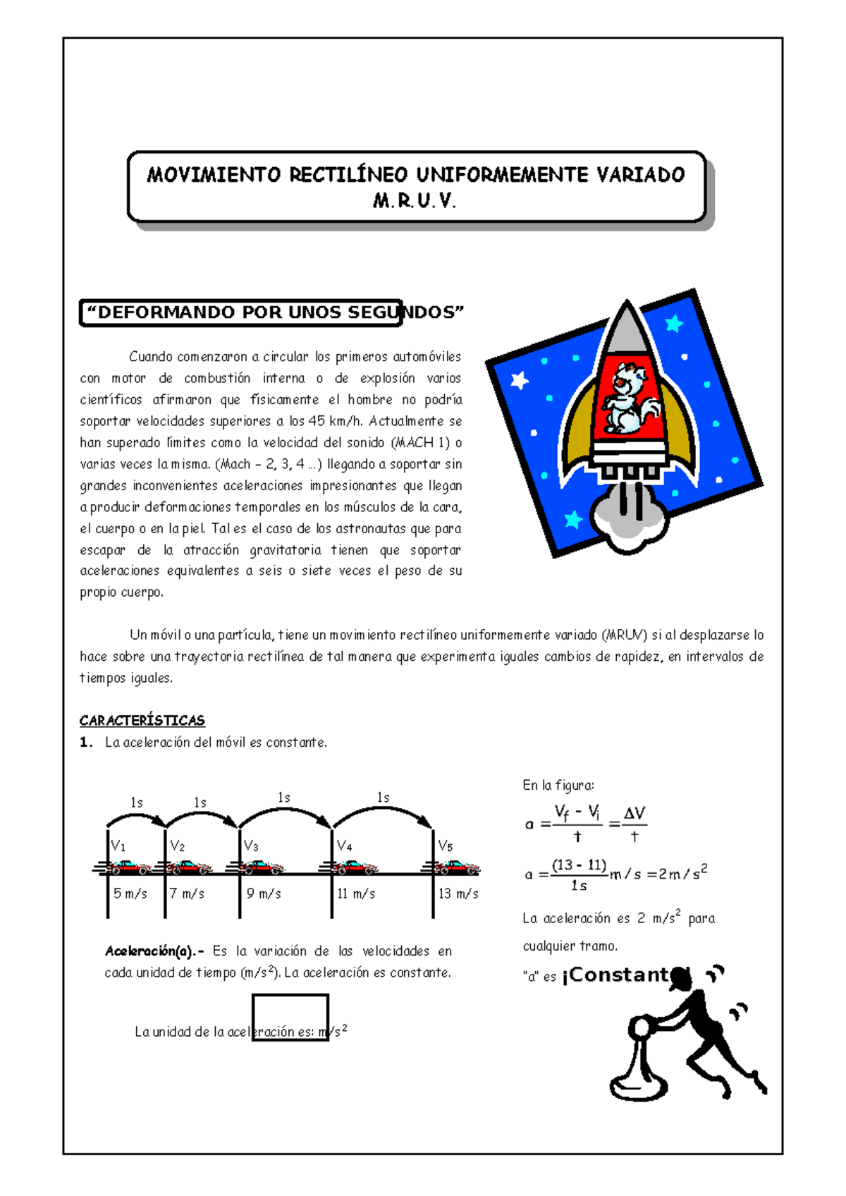 3 Movimiento Rectilíneo Uniformemente Variado MRUV - MOVIMIENTO ...