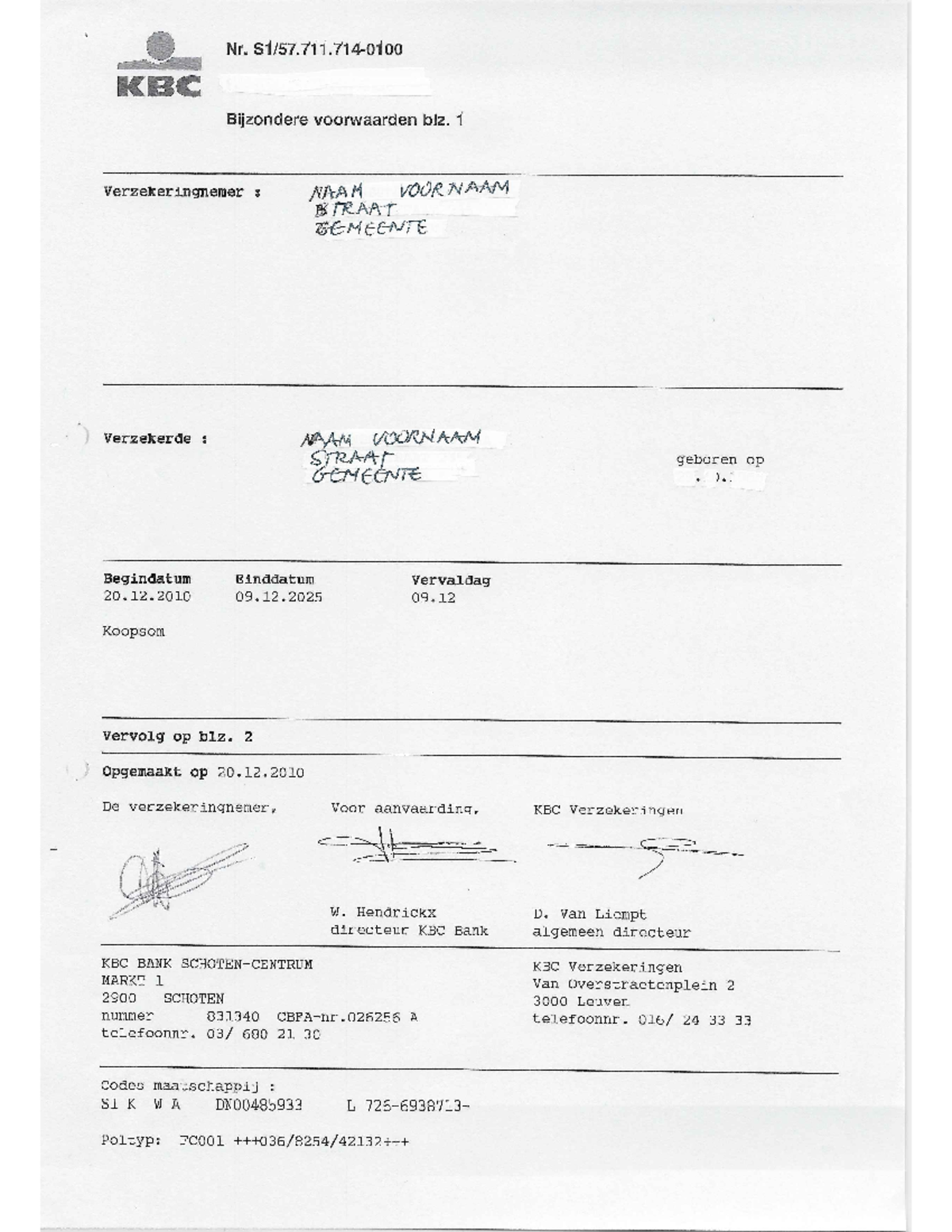 Periode 2 - Lesweek 3 - Voorbeeld ... KBC Verzekeringen ...