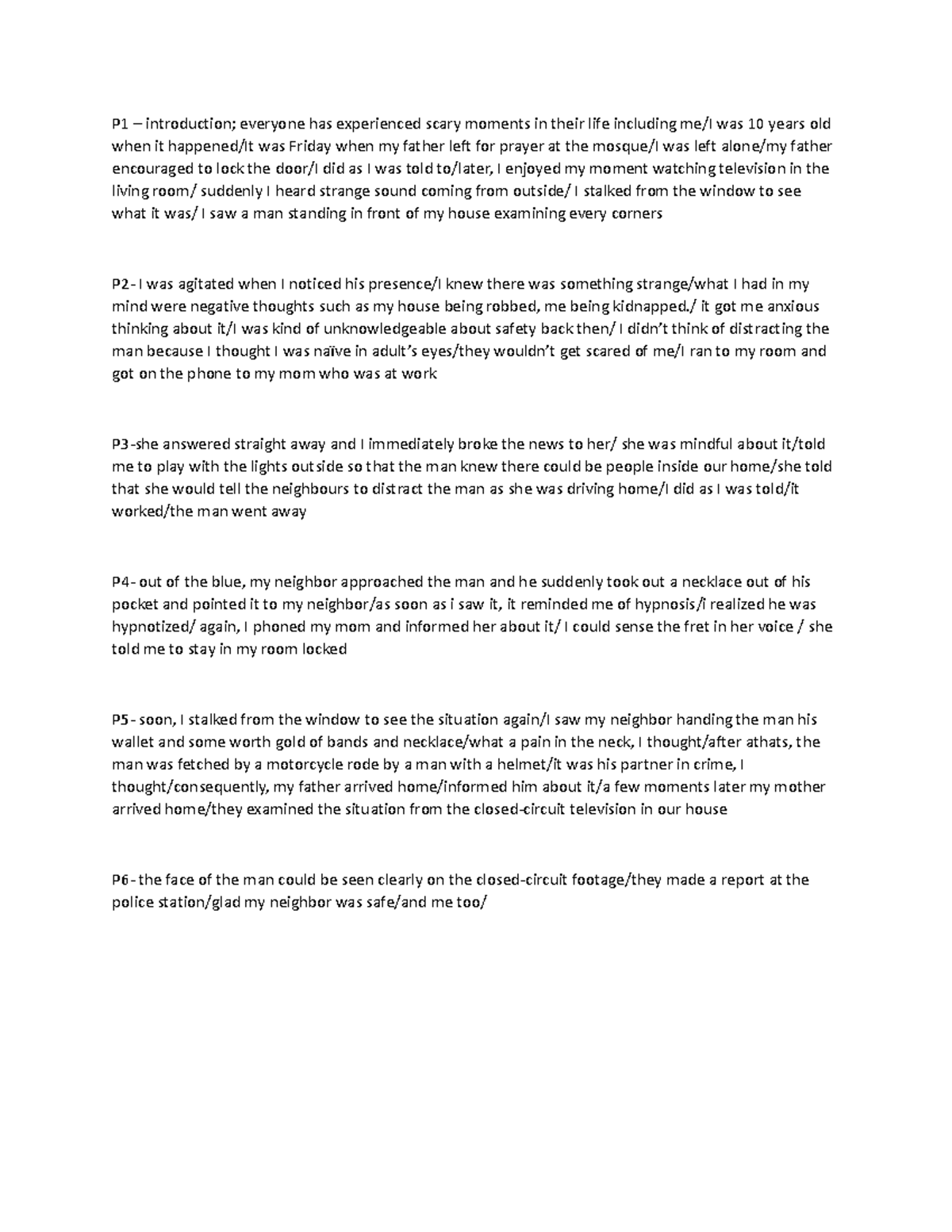 P1 - An essay for SPM - P1 – introduction; everyone has experienced ...