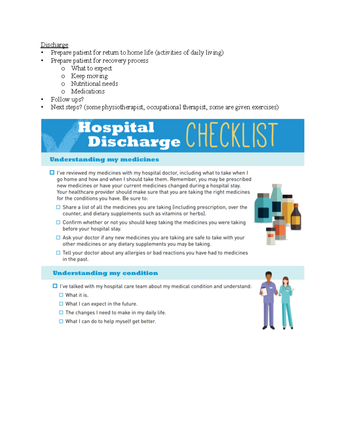 L7 - Professor Scheede - Discharge Prepare patient for return to home ...