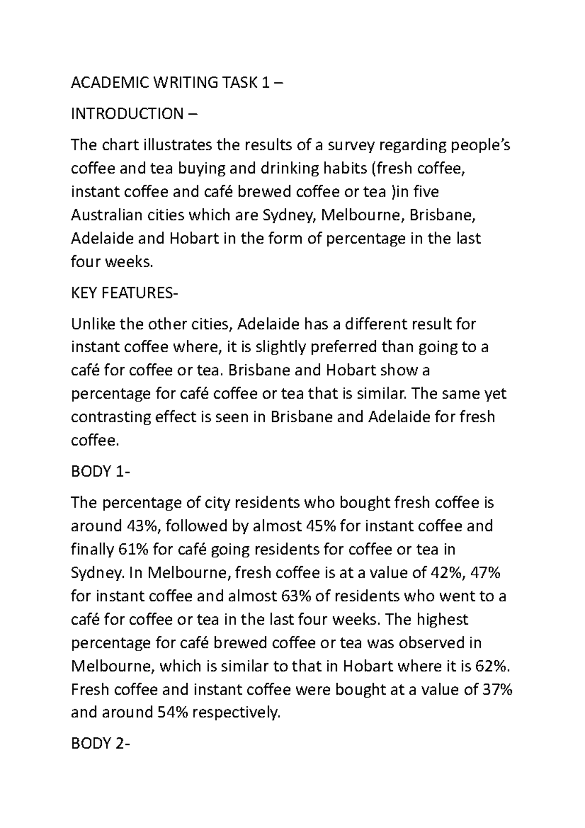 Academic Writing TASK 1 - ACADEMIC WRITING TASK 1 – INTRODUCTION – The ...