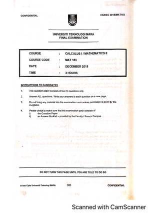 Assessment 2 LAB Assignment MAT183 DIS2023 - ASSESSMENT 2 MAT OCT 2023 – JAN 2024 LAB ASSIGNMENT ...