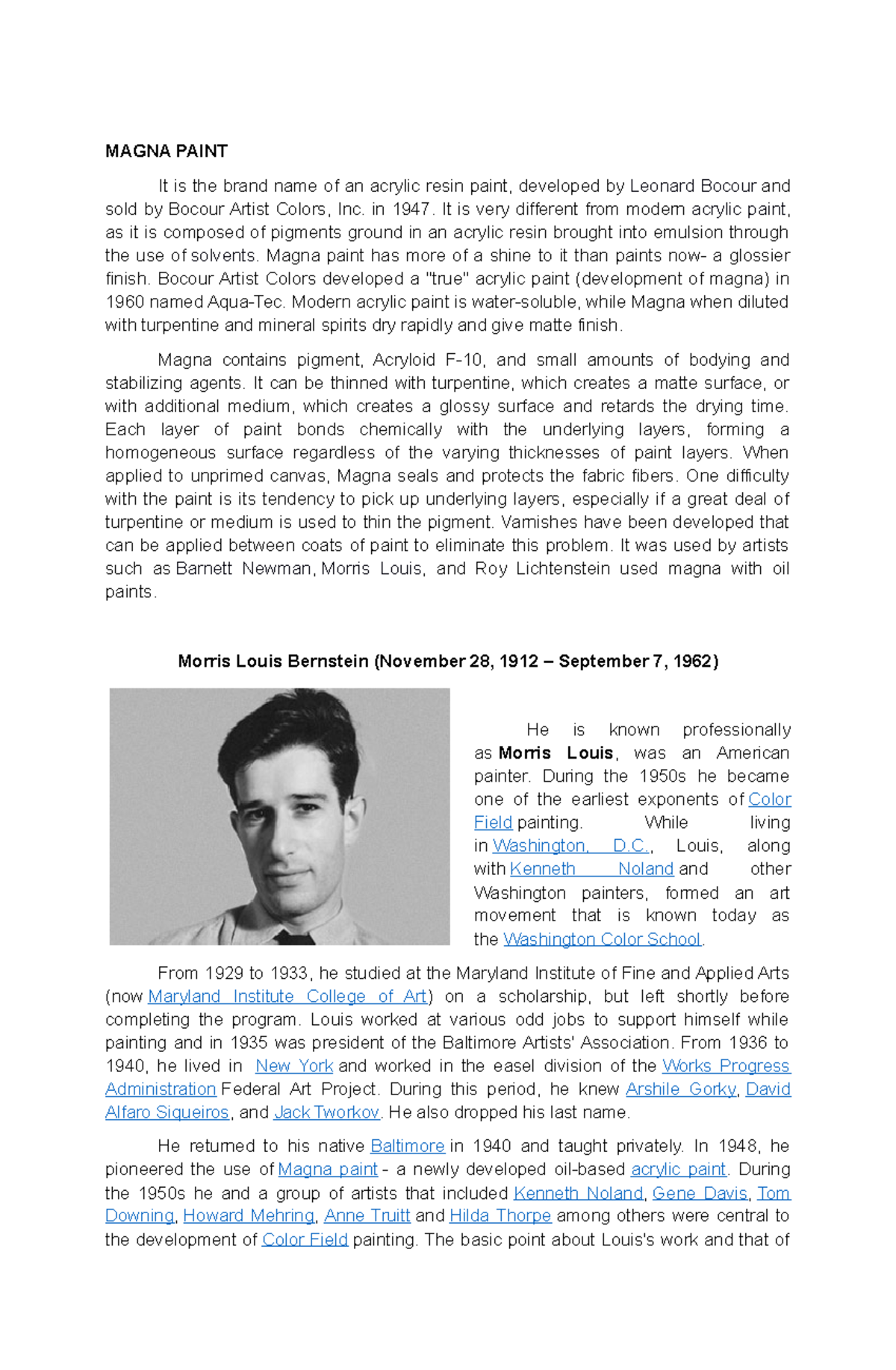 Breaking Hue - ART - MAGNA PAINT It is the brand name of an acrylic ...