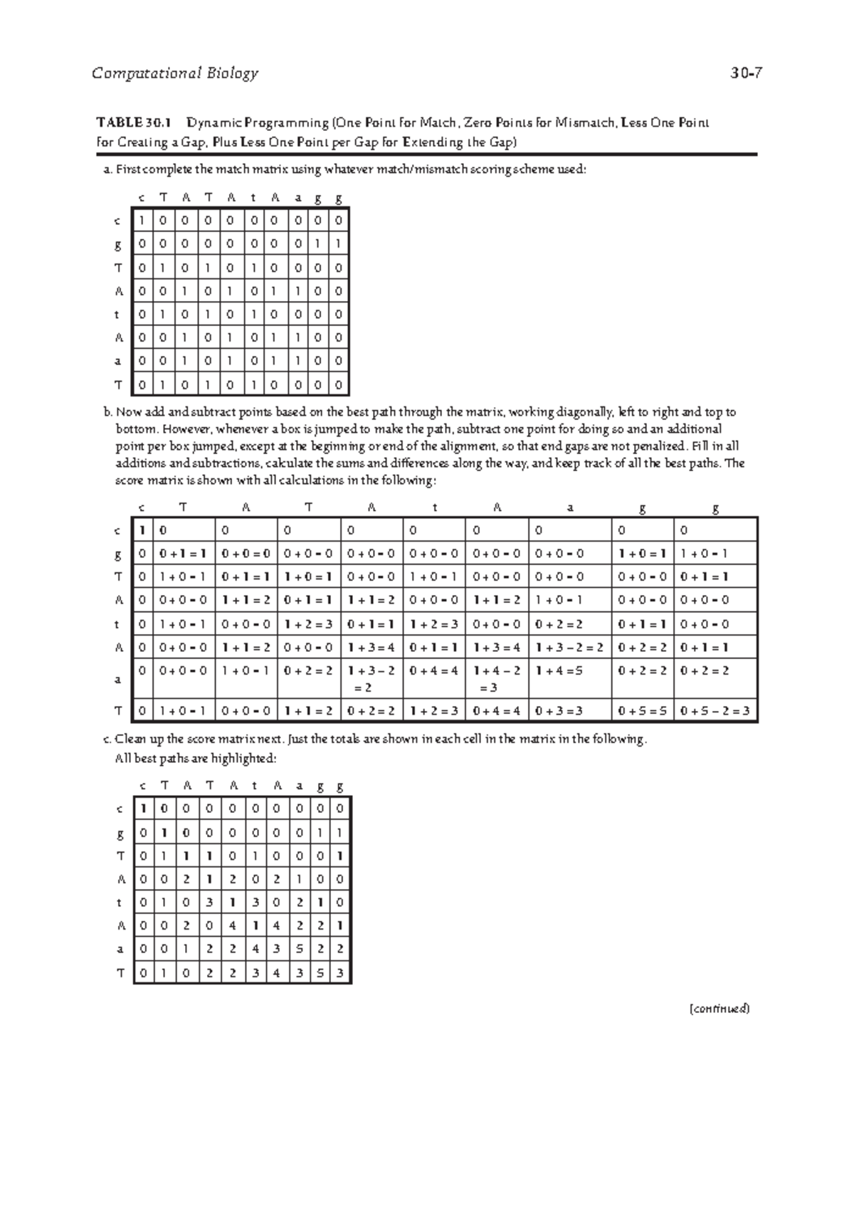 Computing handbook cse (74) - Computational Biology 30- 7 TABLE 30 ...