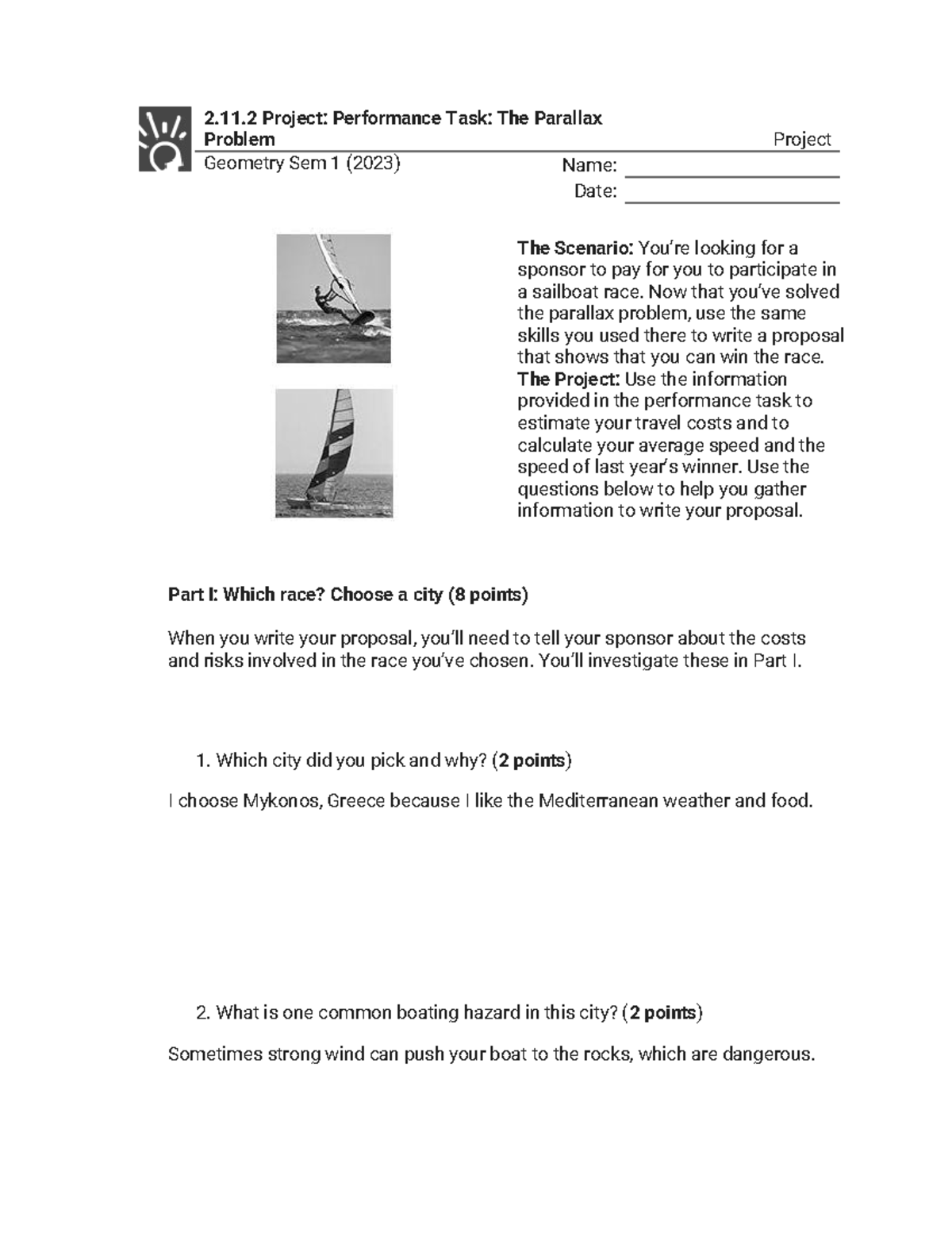 2.11.2 Project - Performance Task The Parallax Problem (Project) - 2.11 Project: Performance ...