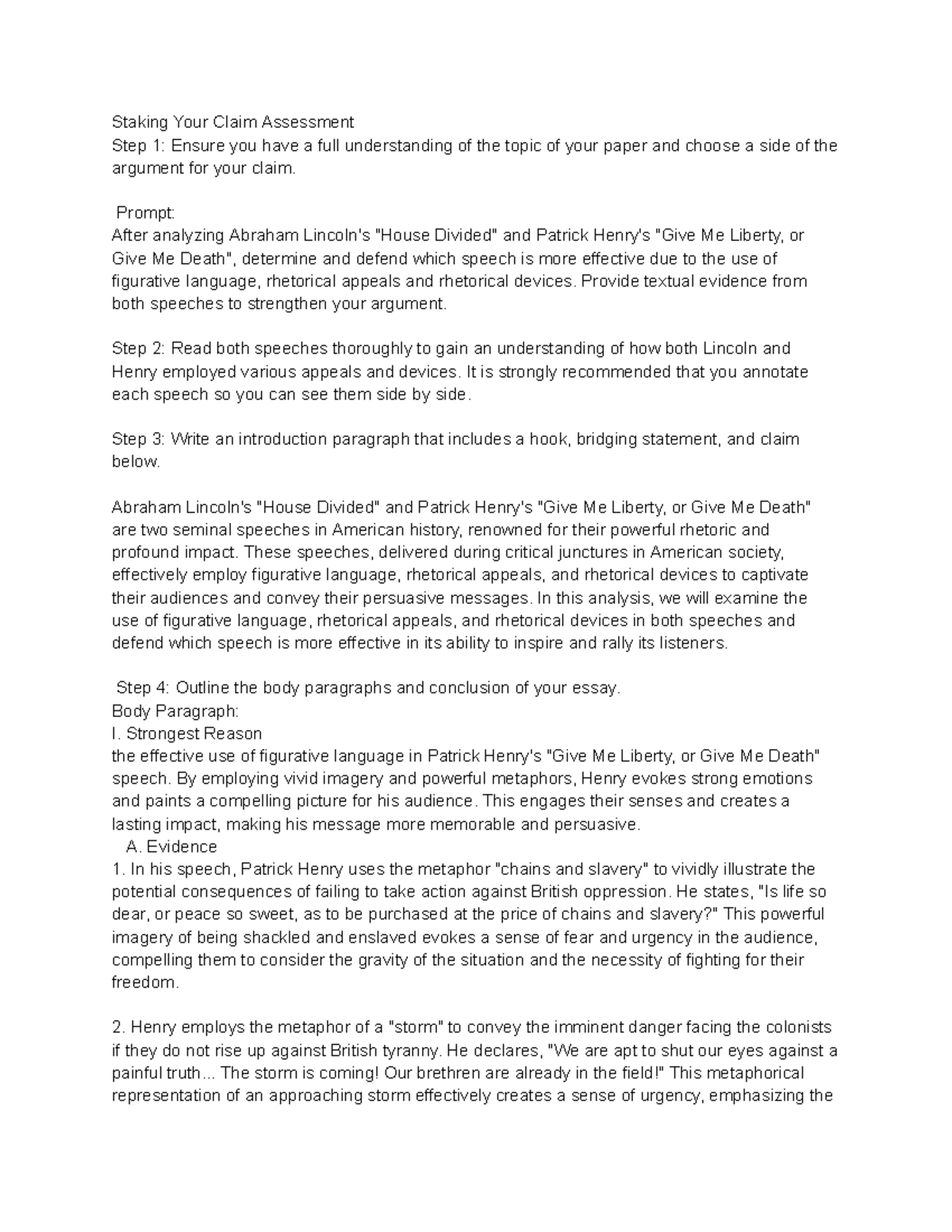 Staking a claim 04.04 assignment - Staking Your Claim Assessment Step 1 ...