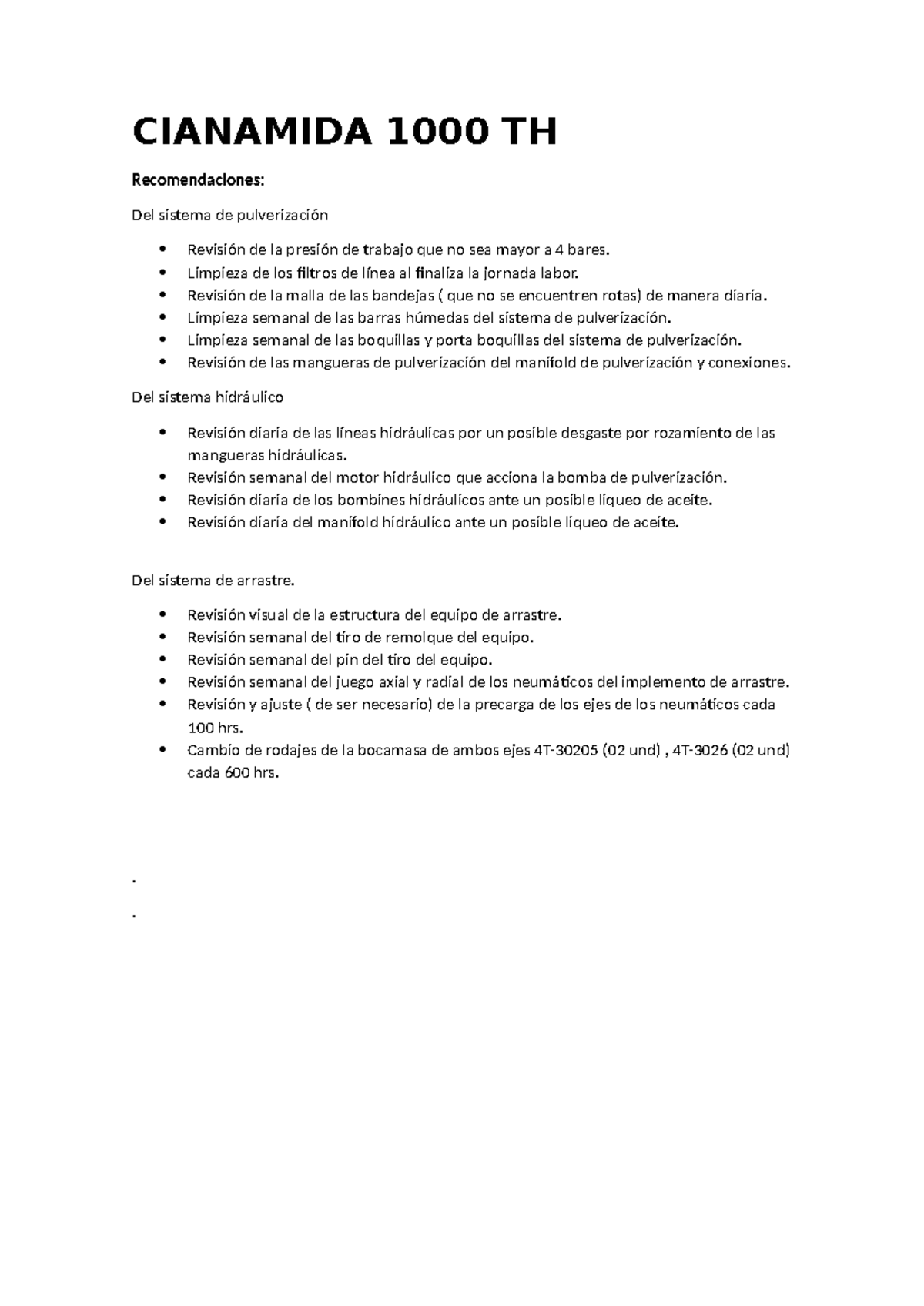 Cianamida 1000 TH - CIANAMIDA 1000 TH Recomendaciones: Del sistema de ...