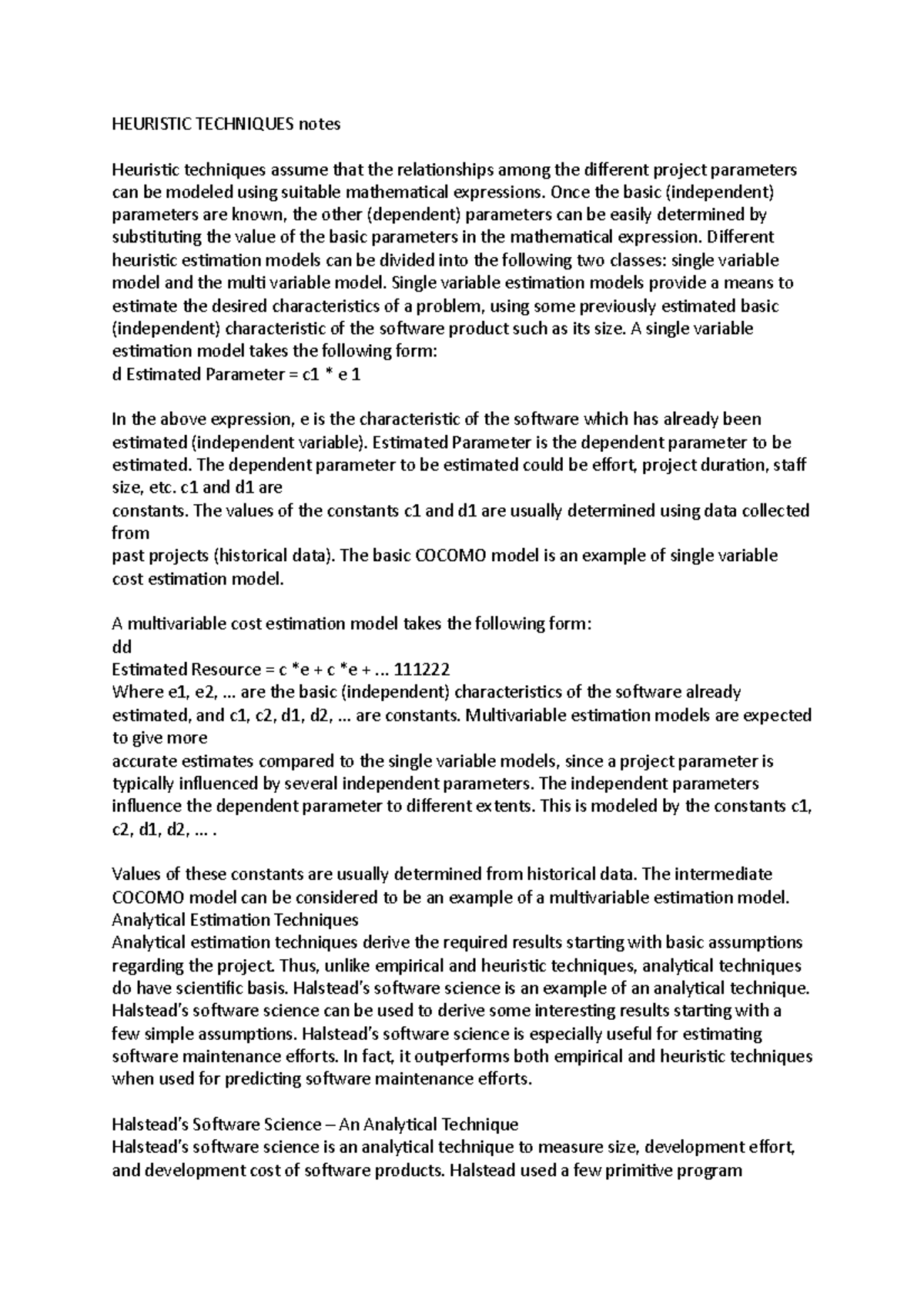 Heuristic Techniques notes - HEURISTIC TECHNIQUES notes Heuristic ...