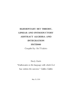 SMTB000-G - Integral Calculus, Linear and Introductory Abstract Algebra ...