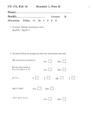 UIUC CS 173 Lecture Notes 2021 - CS 173 Discussion Problems Margaret M ...