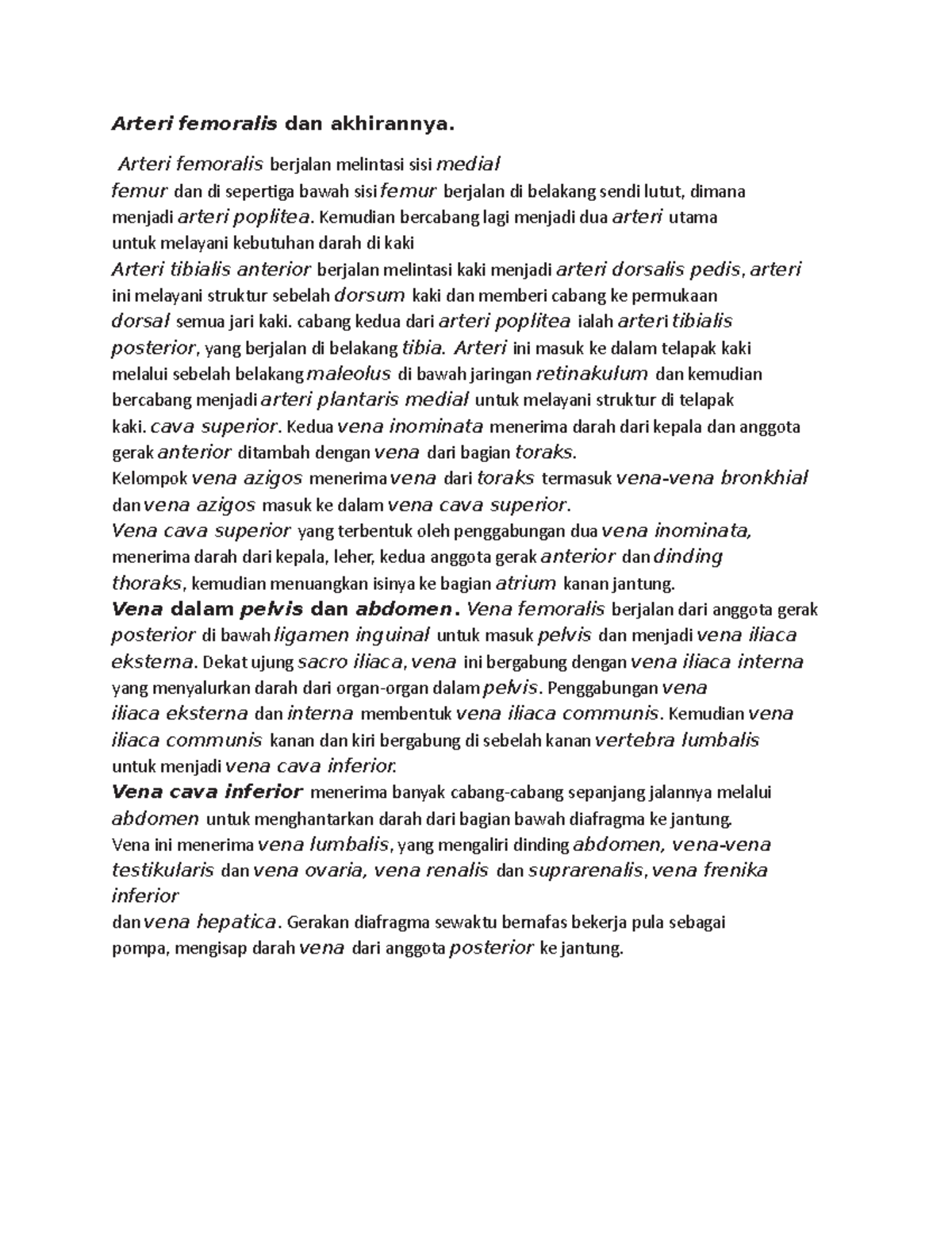 Arteri femoralis dan akhirannya - Arteri femoralis berjalan melintasi sisi medial femur dan di ...