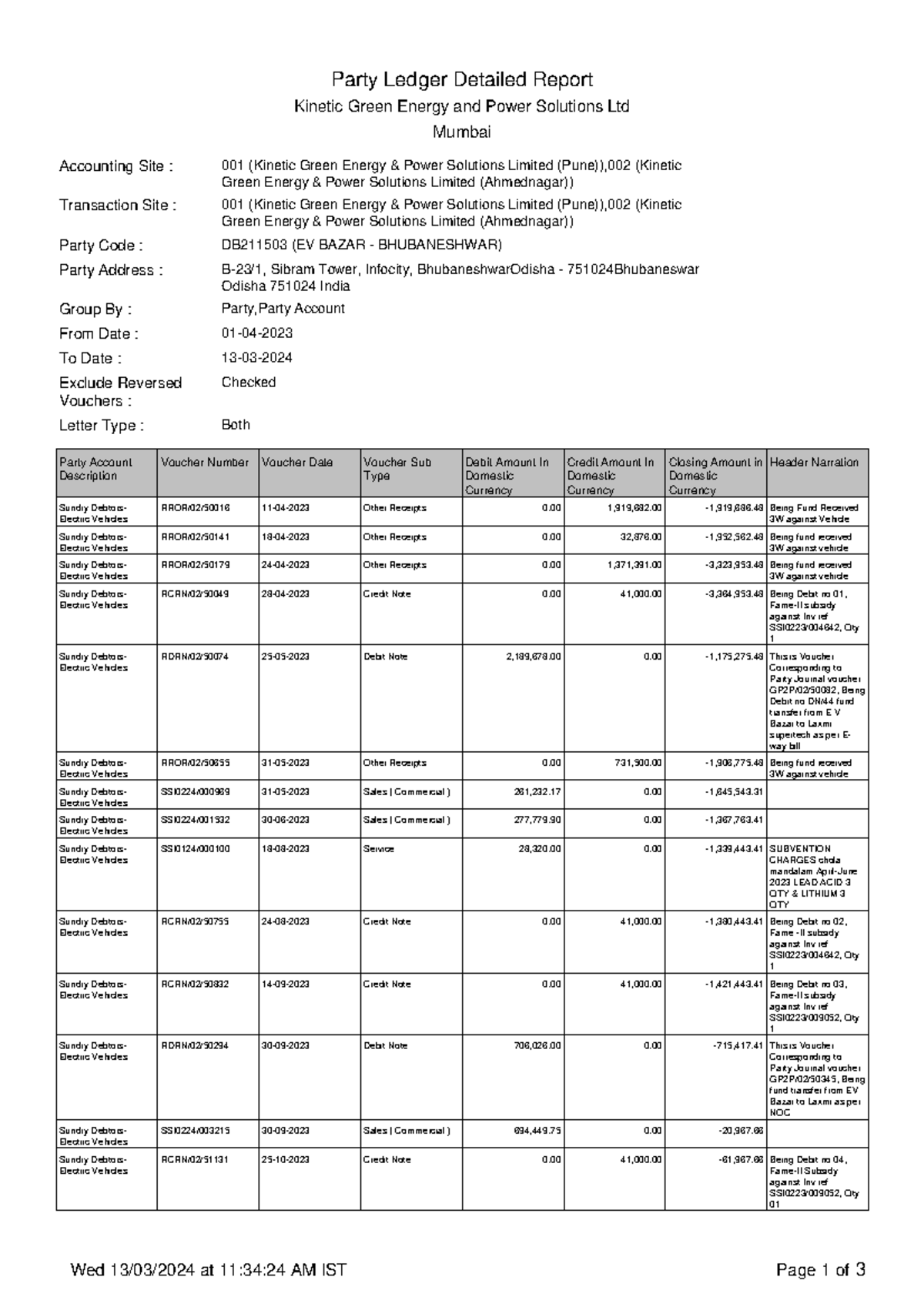 Party Ledger Detail Report (New) Wed Mar 13 2024 11 34 24 GMT+0530 ...
