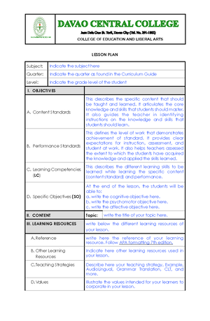 Jas 3rd lp - Low point process - EXEMPLAR SCIENCE LESSON PLAN GRADE ...