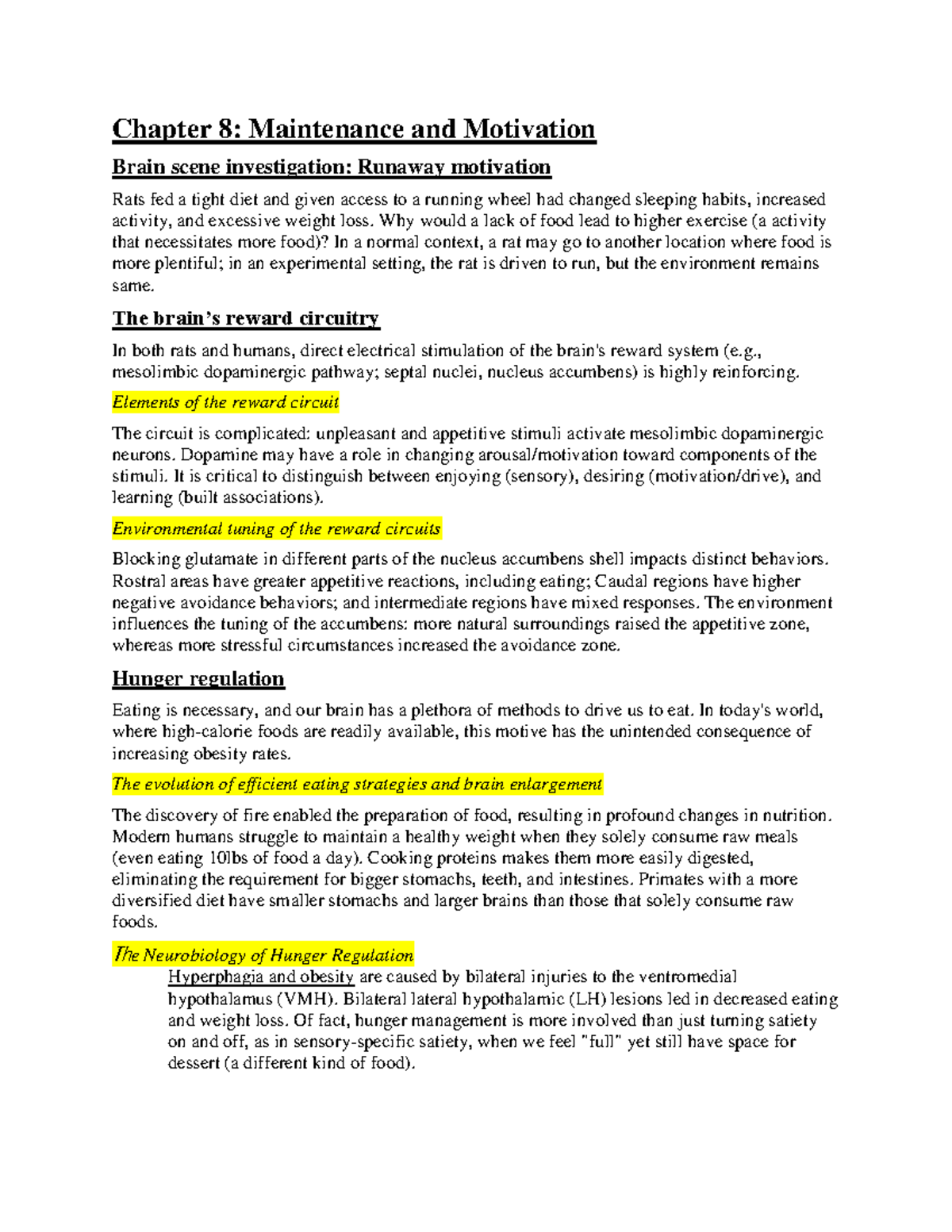 Chapter 8 Maintenance and Motivation - Chapter 8: Maintenance and ...