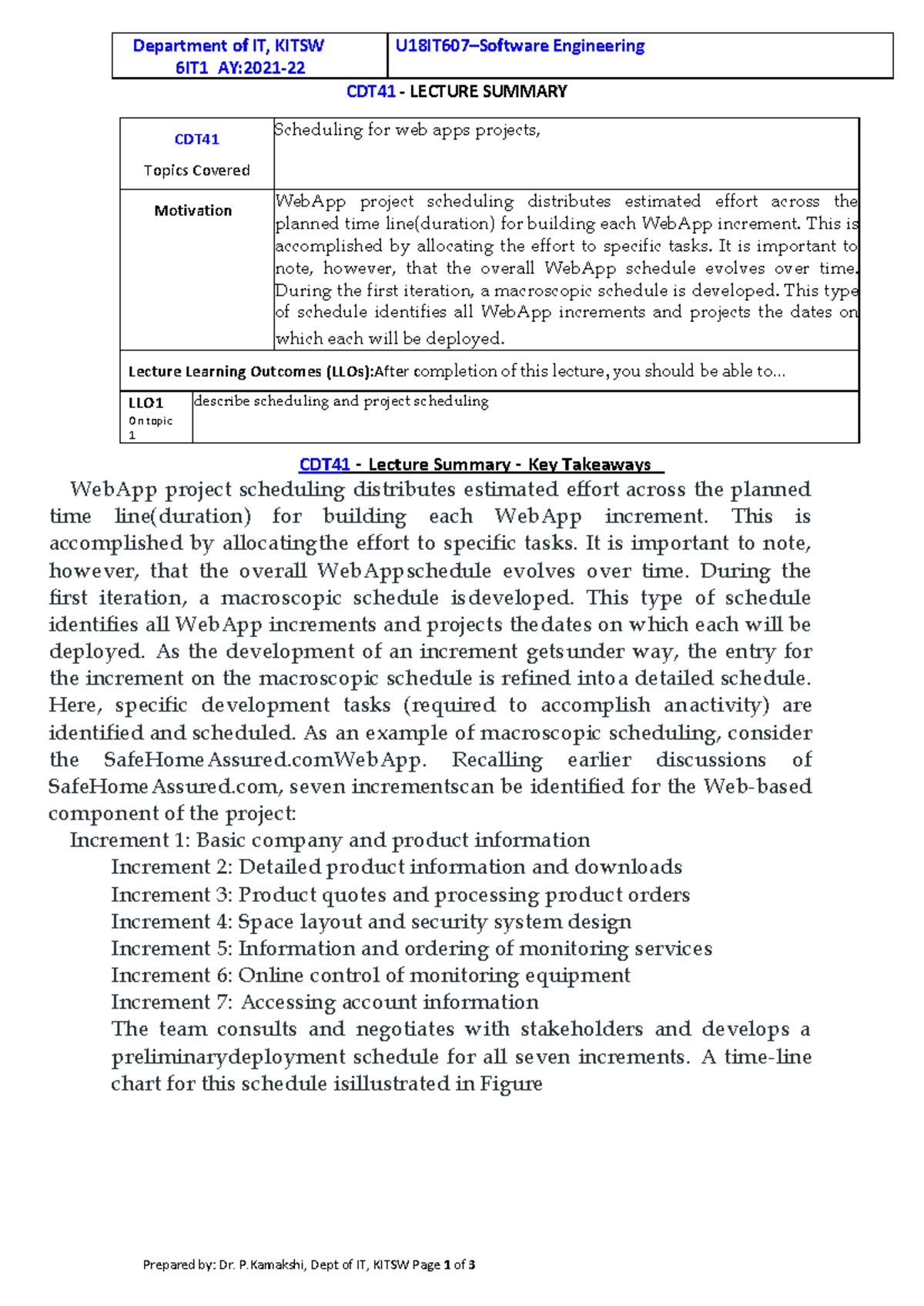 Scheduling for web apps projects - Department of IT, KITSW 6IT1 AY:2021 ...