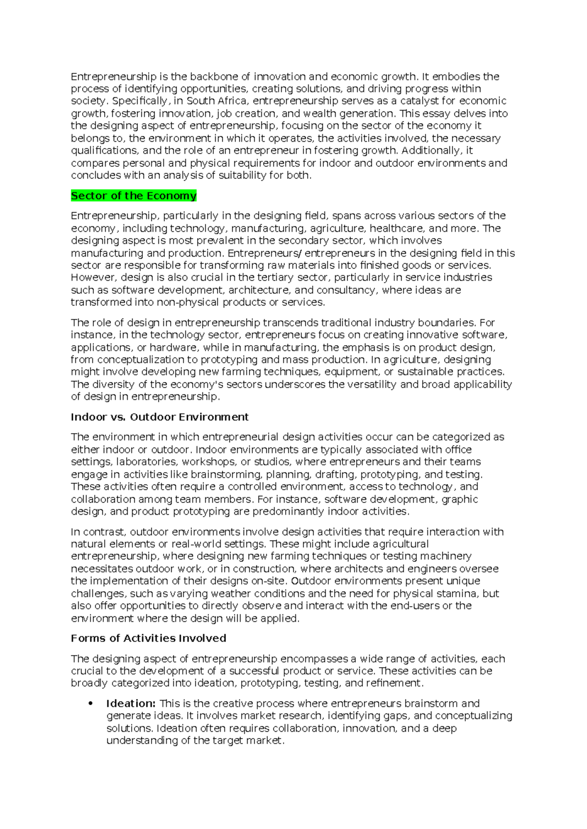 Entrepreneurship is the backbone of innovation and economic growth - It ...