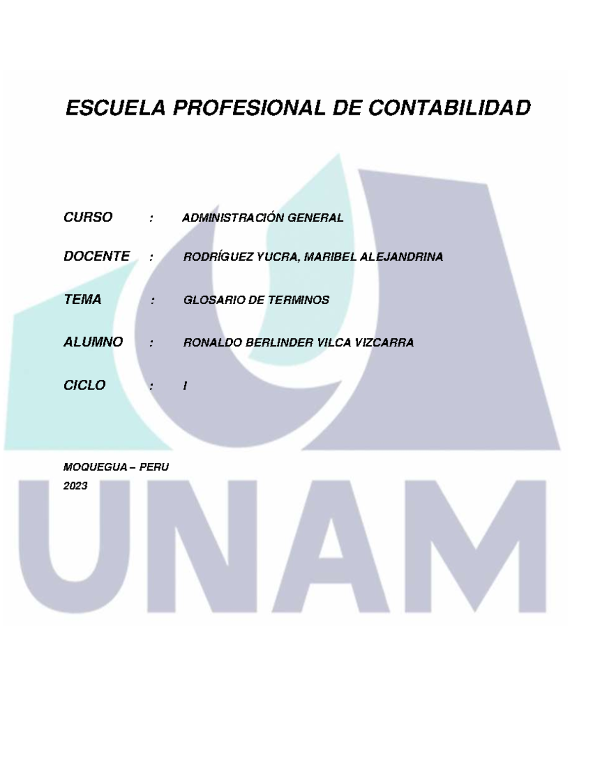ADM General Glosario - gaaaaaaa - ESCUELA PROFESIONAL DE CONTABILIDAD ...