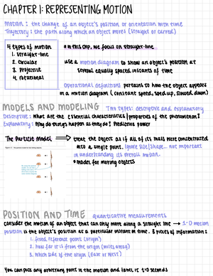 Chapter 1 Physics - Representing Motion - Chapter 1- Representing ...