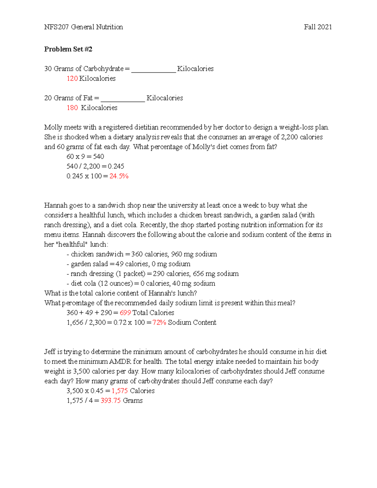 NFS207 Problem Set 2 - Fall 2021 - NFS207 General Nutrition Fall 2021 ...