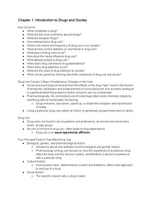 Ch 10 - Chapter 10 Notes: Stimulants - Chapter 10: Stimulants Major ...