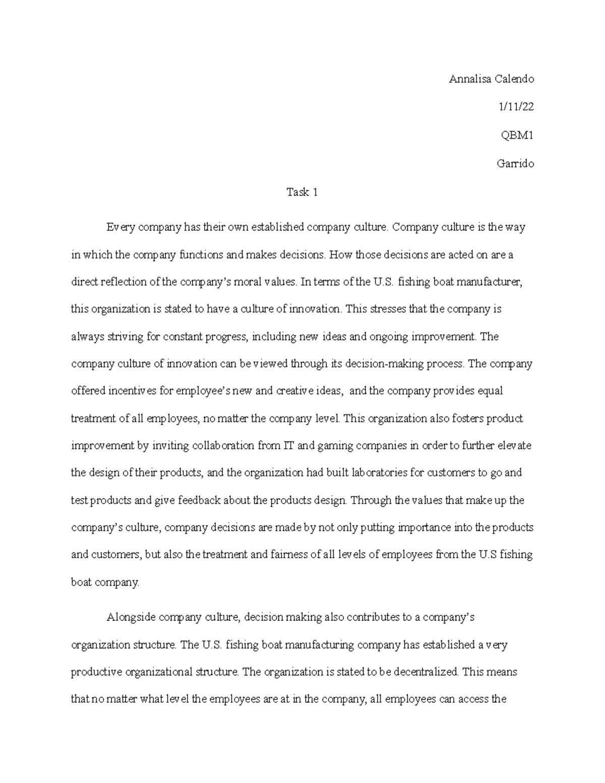 Task 1 Of Innovative and Strategic Thinking Pass - D081 - WGU - Studocu