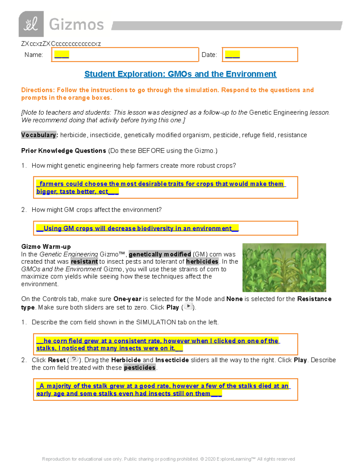 Copy of Day 73 & 74 GMOS and the Environment Gizmo ...