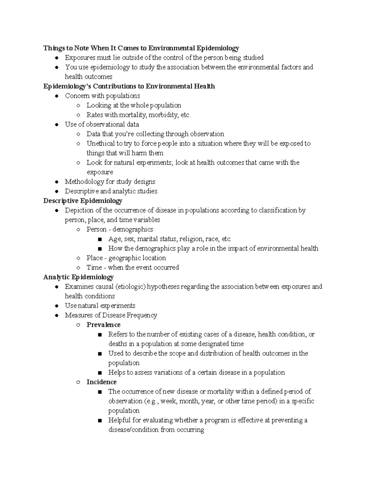 Ch. 2 - Environmental Epidemiology - Things to Note When It Comes to ...