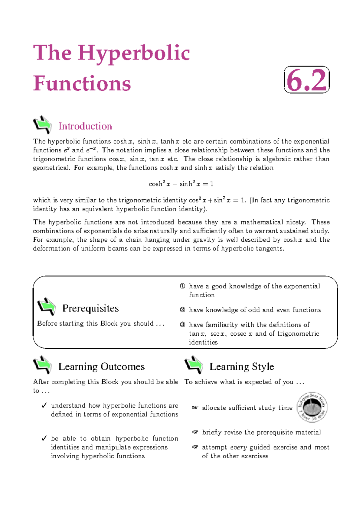 Hyperbolic function - The notation implies a close relationship between these functions and the ...