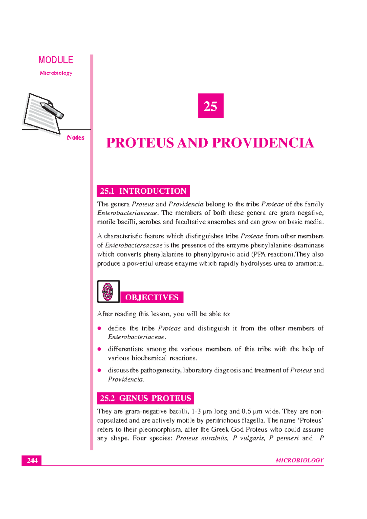 Proteus bacteria - MODULE Proteus and Providencia Microbiology Notes 25 ...
