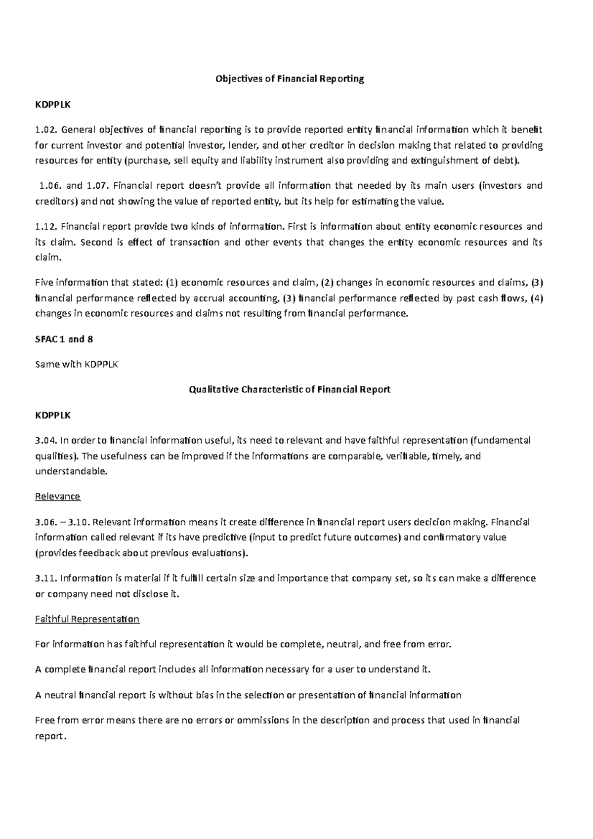 Objectives of Financial Reporting - General objectives of financial ...