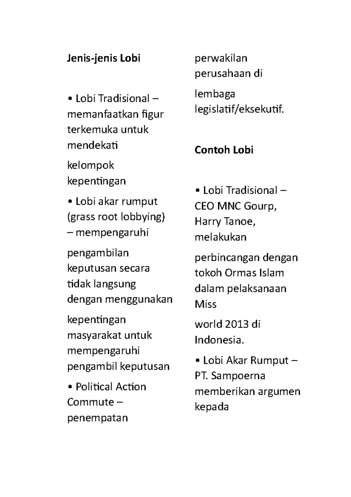 10 - Catatan - Jenis-jenis Lobi Lobi Tradisional – memanfaatkan figur ...