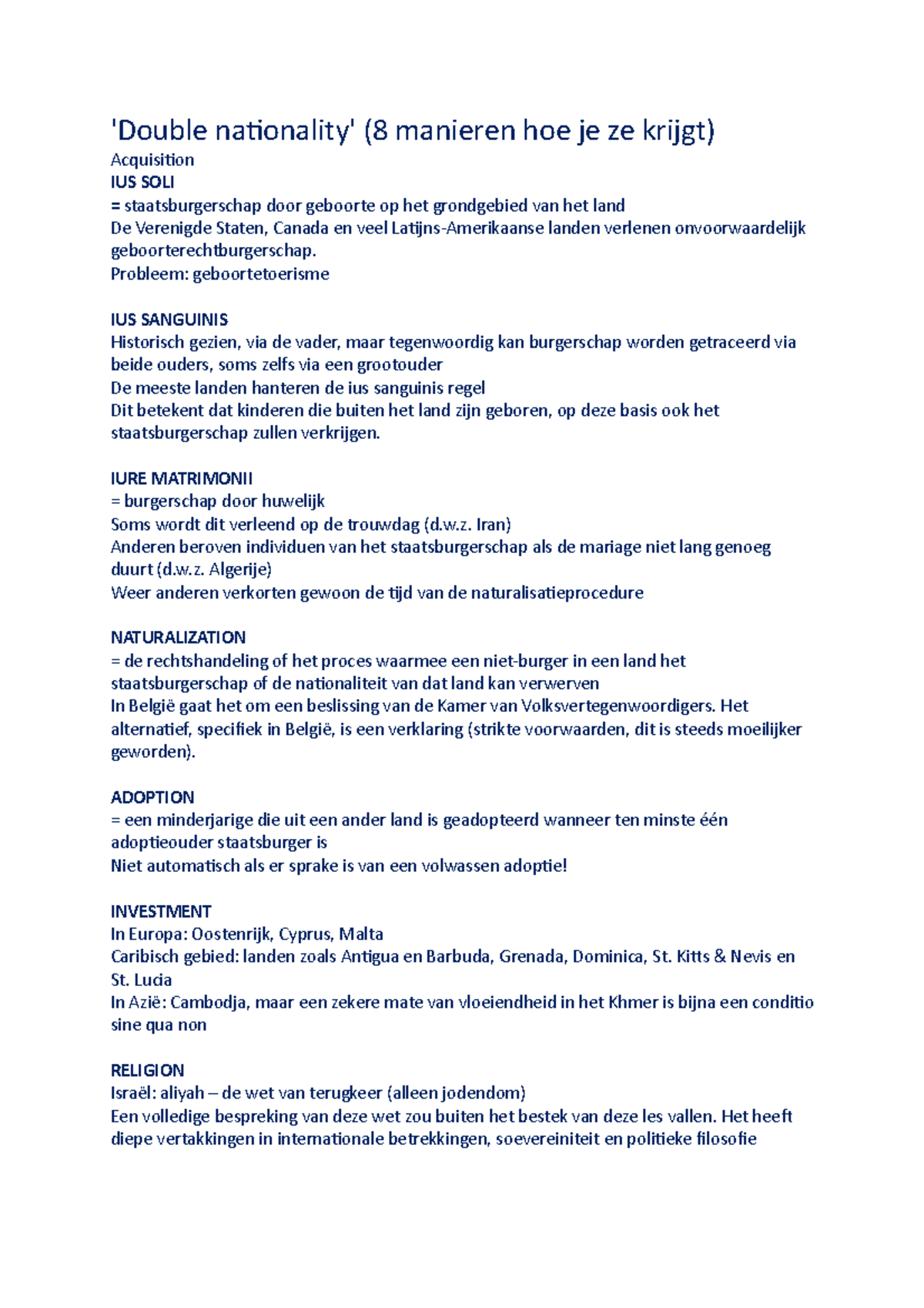 Double nationality - dubbele nationaliteit - 'Double na琀椀onality' (8 ...