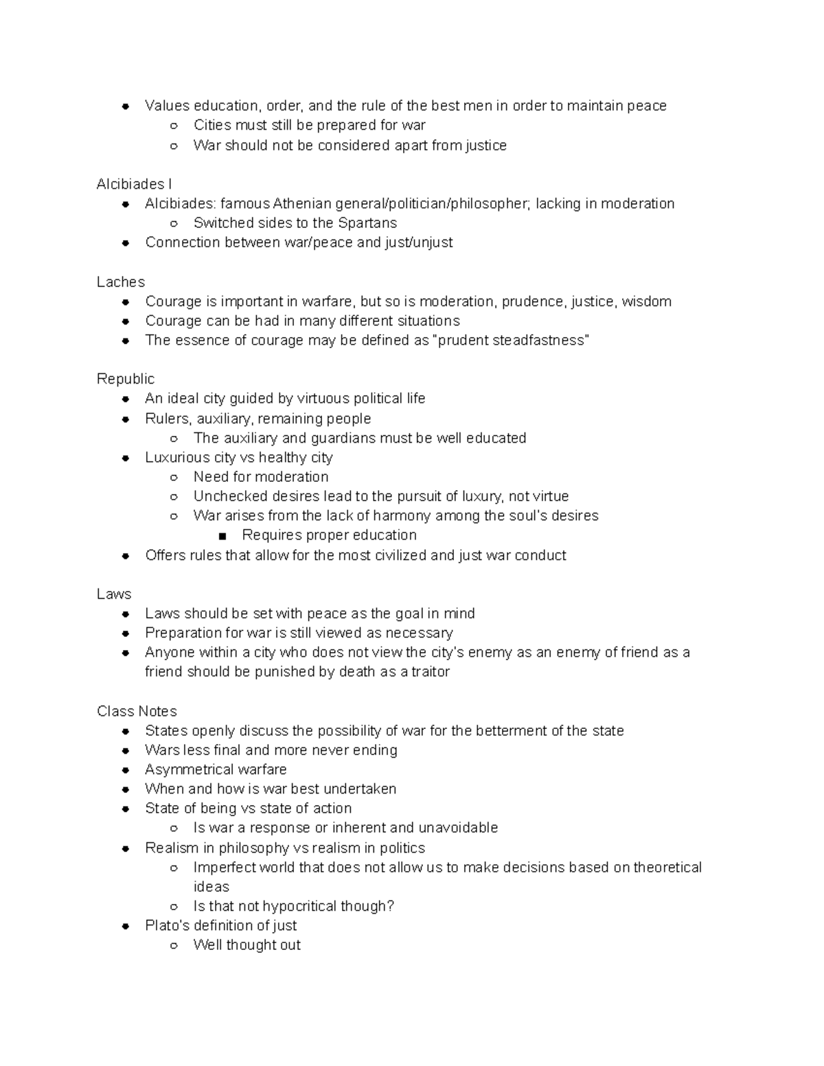 Plato - lecture notes - Values education, order, and the rule of the ...