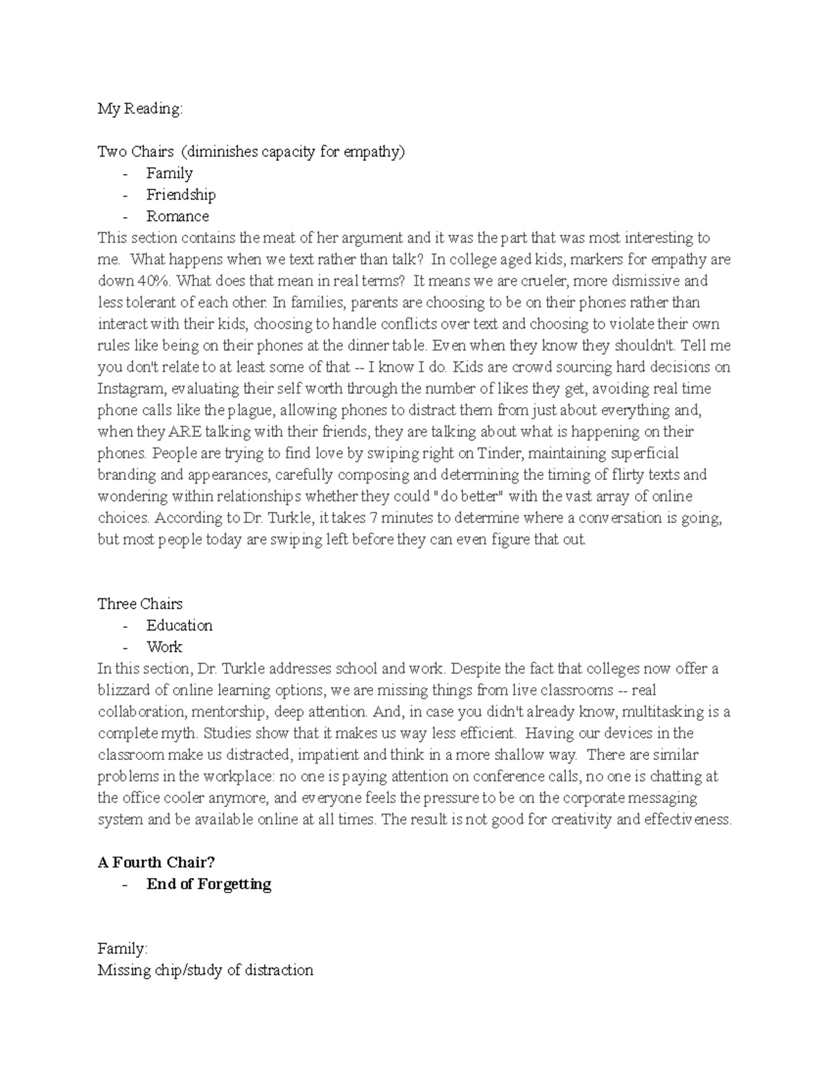 Reclaiming Conversation Notes - My Reading: Two Chairs (diminishes ...