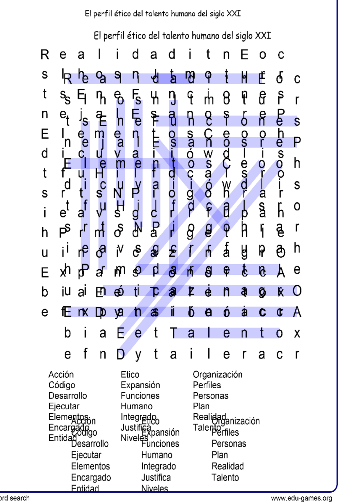 Actividad 6 Sopa de Letras - Administración de Recursos Humanos - Studocu