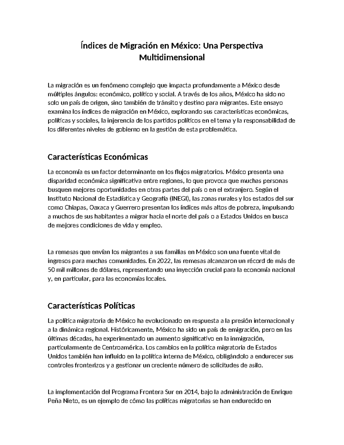 NM10 Act Integradora - Índices de Migración en México: Una Perspectiva ...
