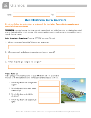 Gizmos Food Chain - Every day assignment - Name: Per: Food Chain ...