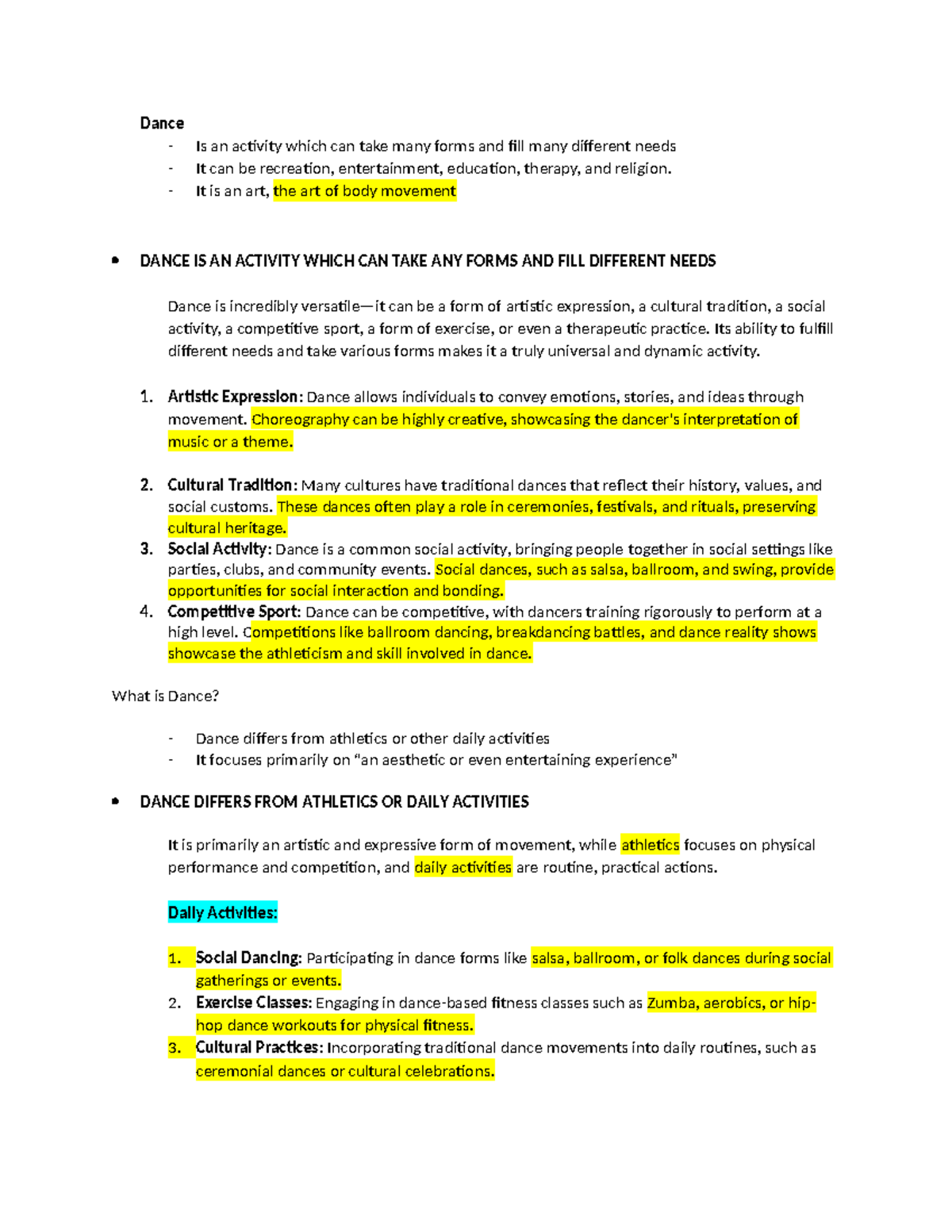 PE 3 - pe - Dance - Is an activity which can take many forms and fill ...