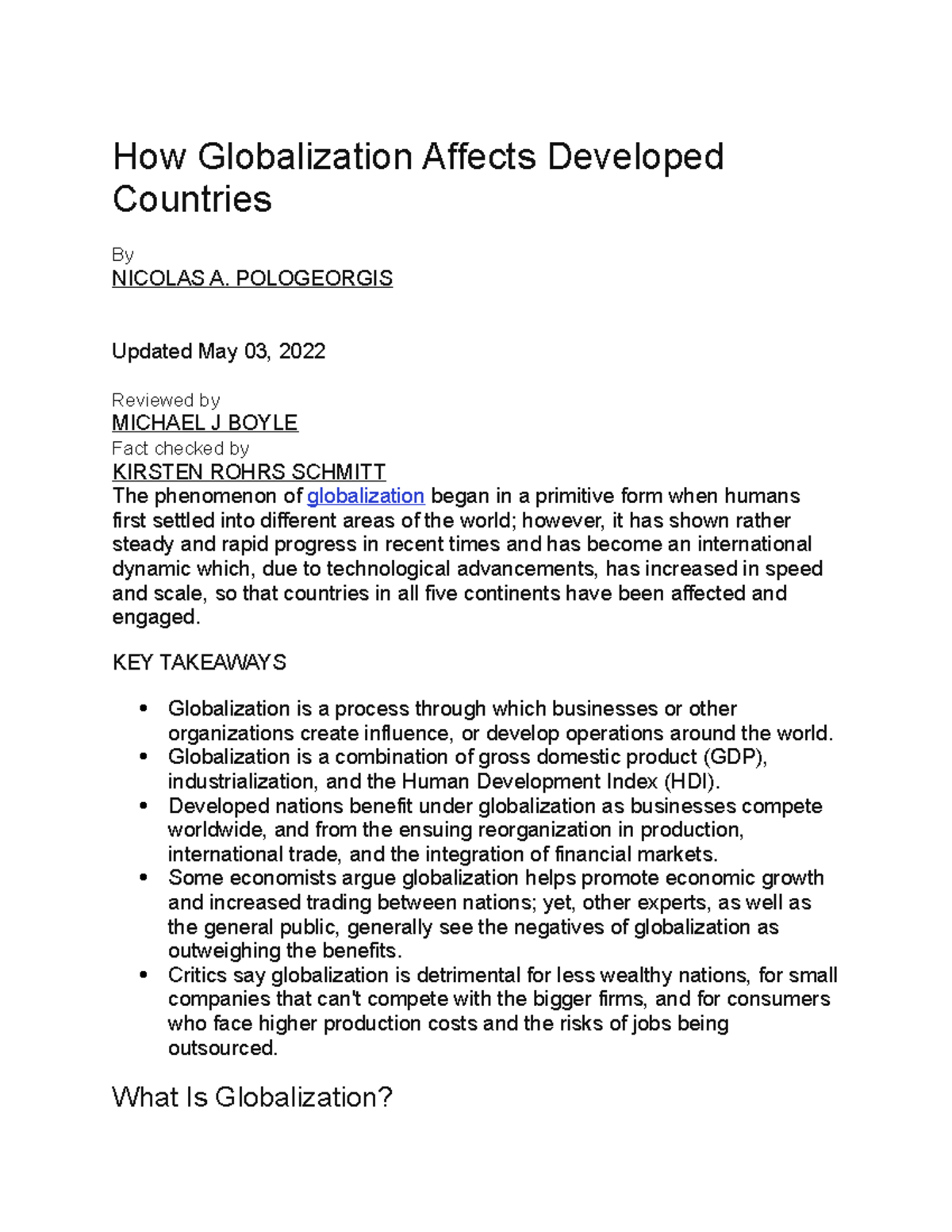 How Globalization Affects Developed Countries - How Globalization ...