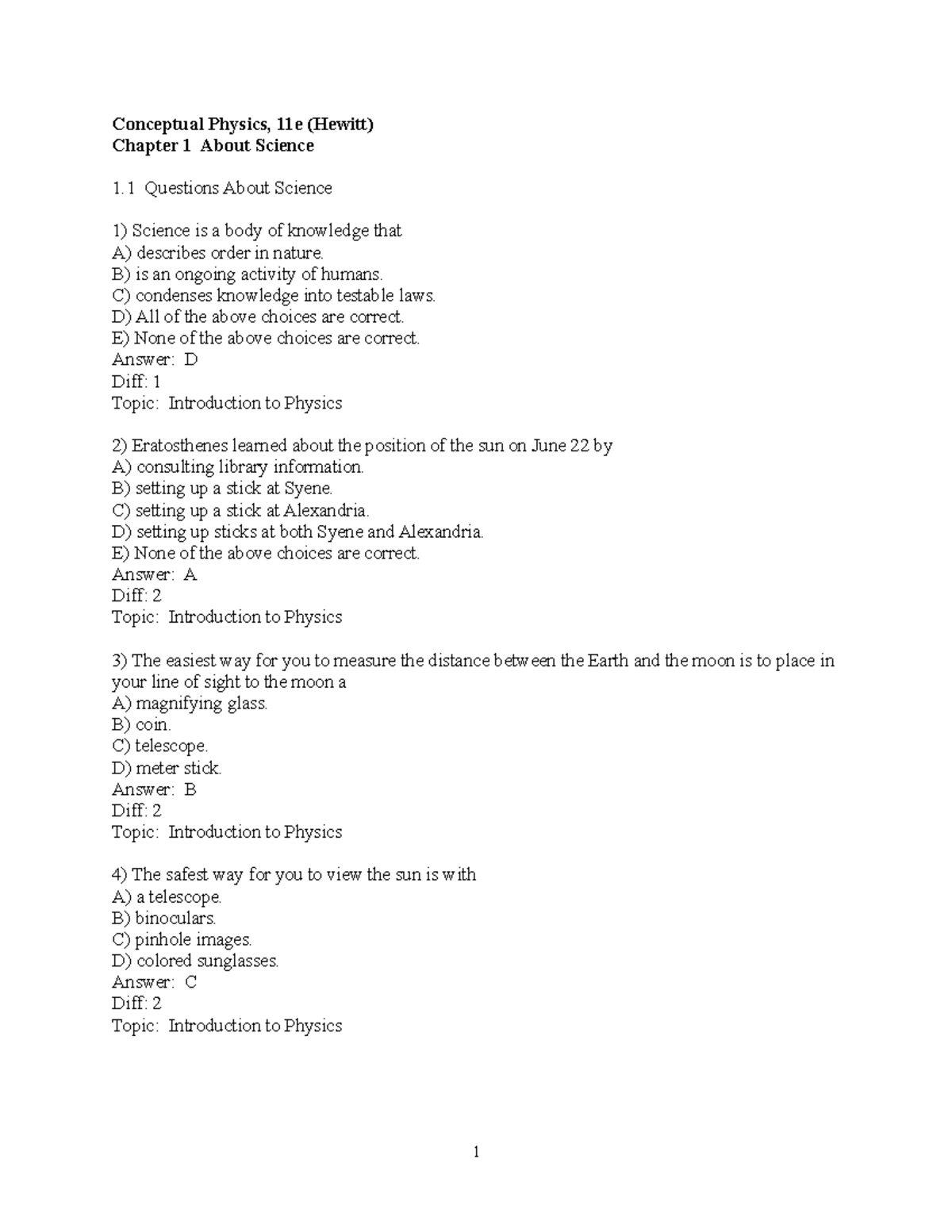 Hewitt Conceptual Physics 11e - Conceptual Physics, 11e (Hewitt ...