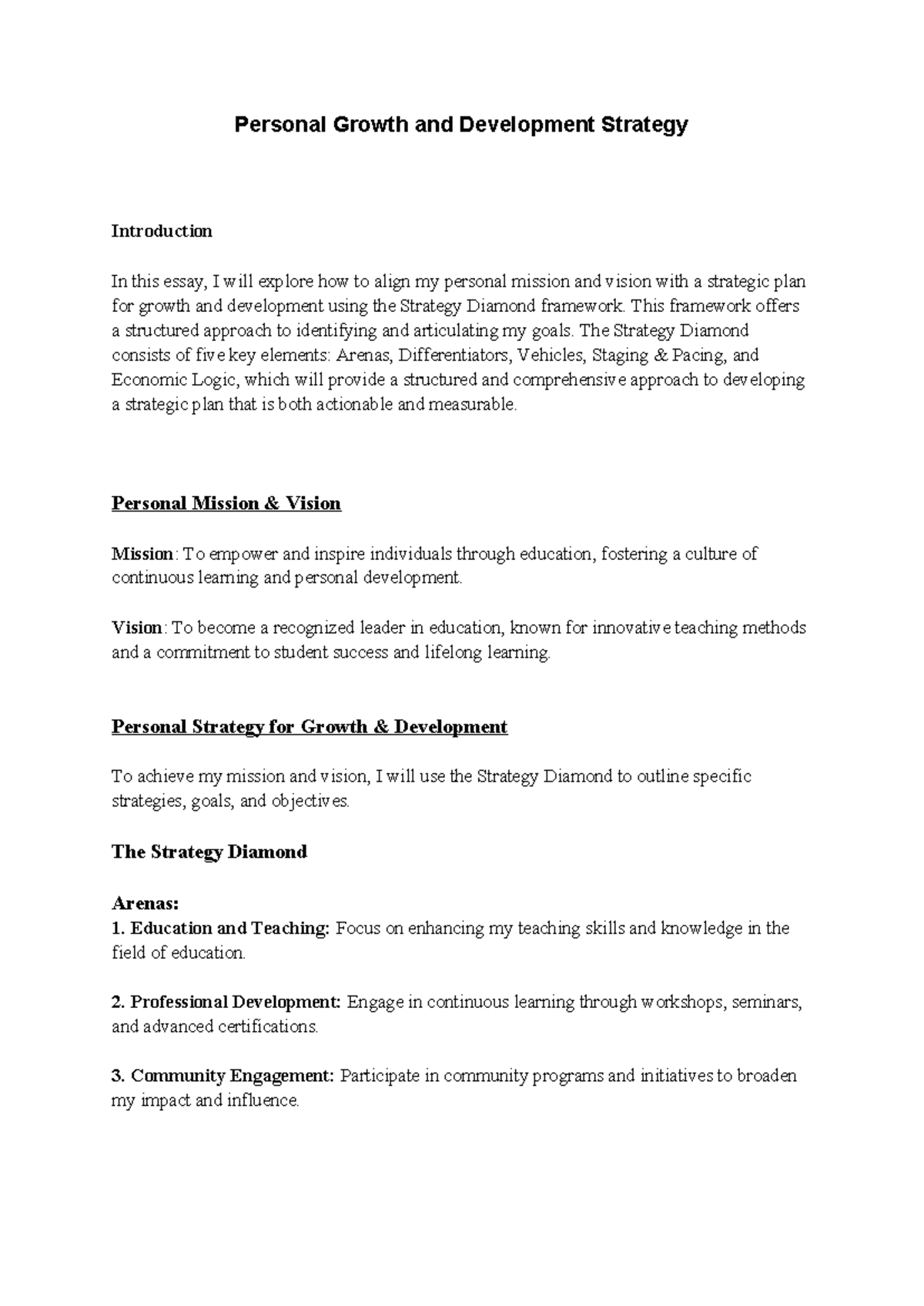BUS 1102- LJ 5 - BUS 1101 - Personal Growth and Development Strategy ...