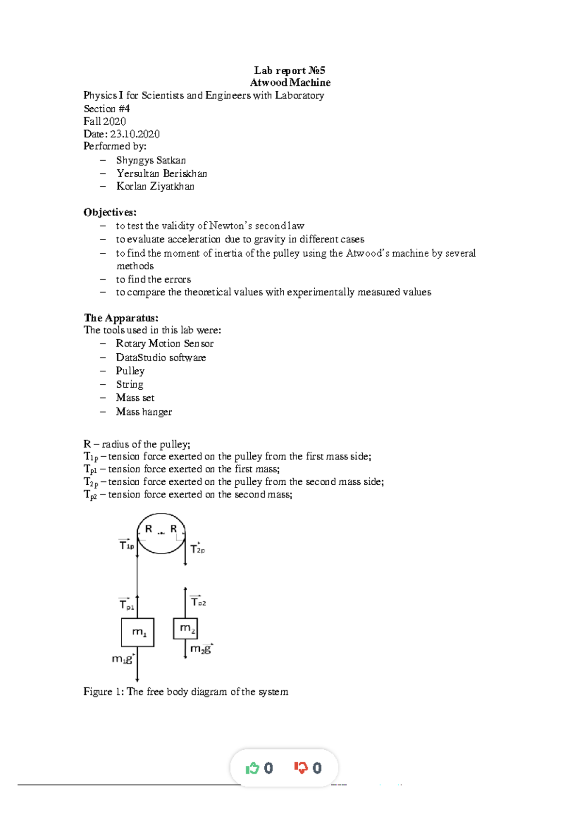 Physics-laboratory-work-5 compress - Lab report No 5 Atwood Machine ...