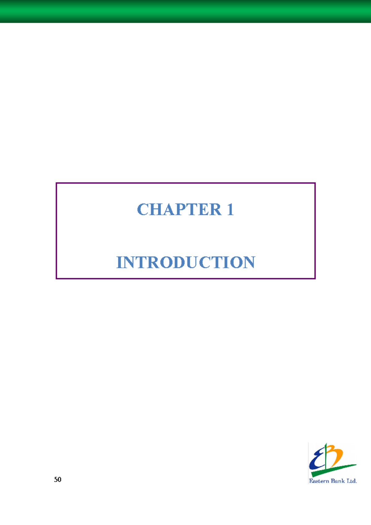 Final Internship Report ebl - CHAPTER 1 INTRODUCTION CHAPTER 1 ...