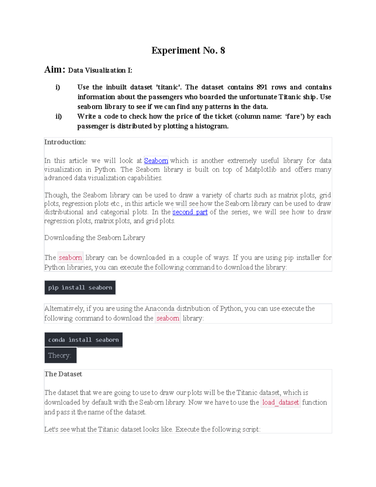 Experiment No 8 - Test Analytics: ⦁ Extract Sample document and apply ...