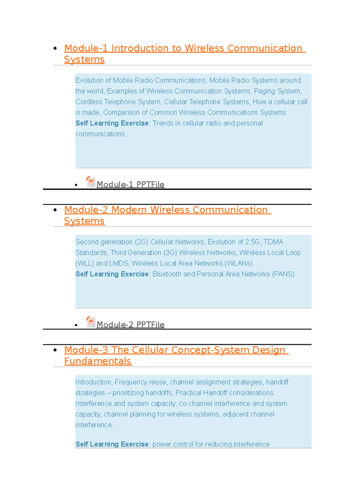 Wcn syllabus summary - Module-1 Introduction to Wireless Communication ...