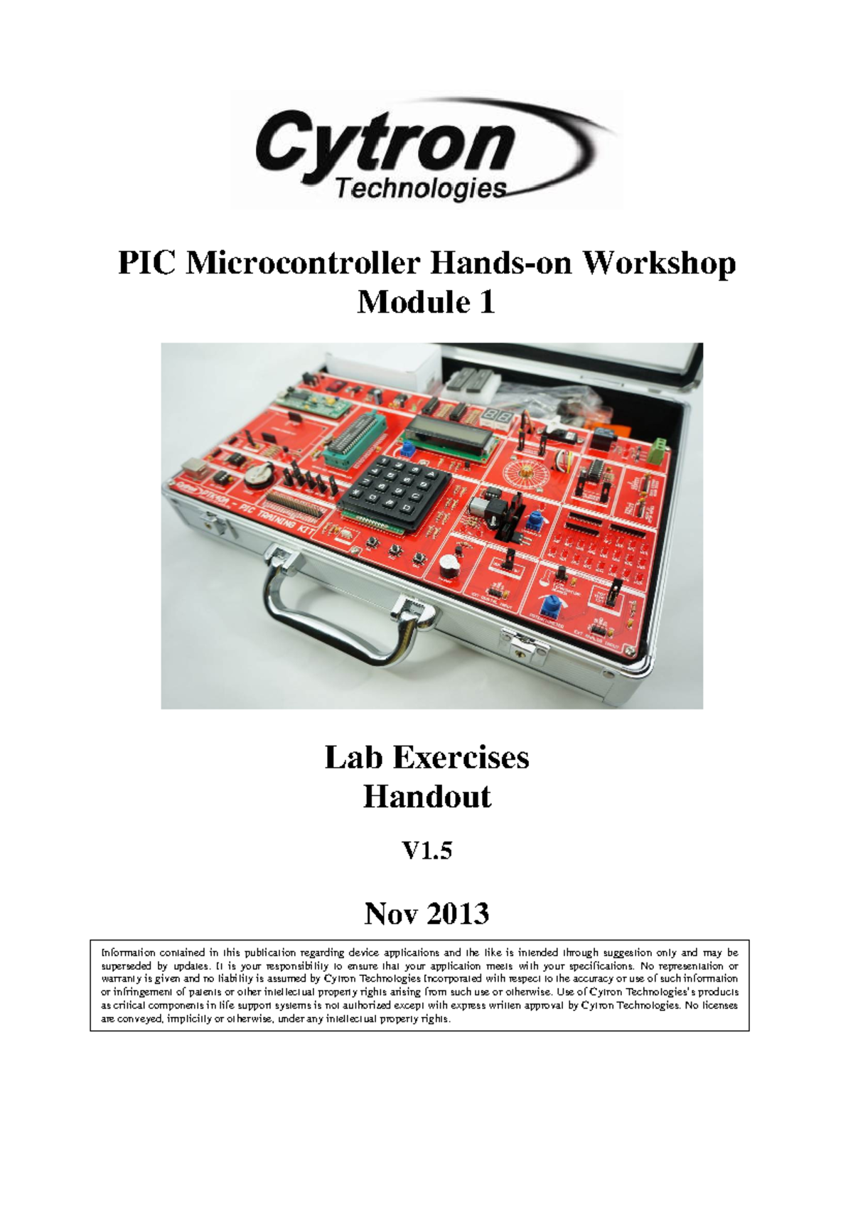 PTK40A - Module 1 Handout - PIC Microcontroller Hands-on Workshop ...