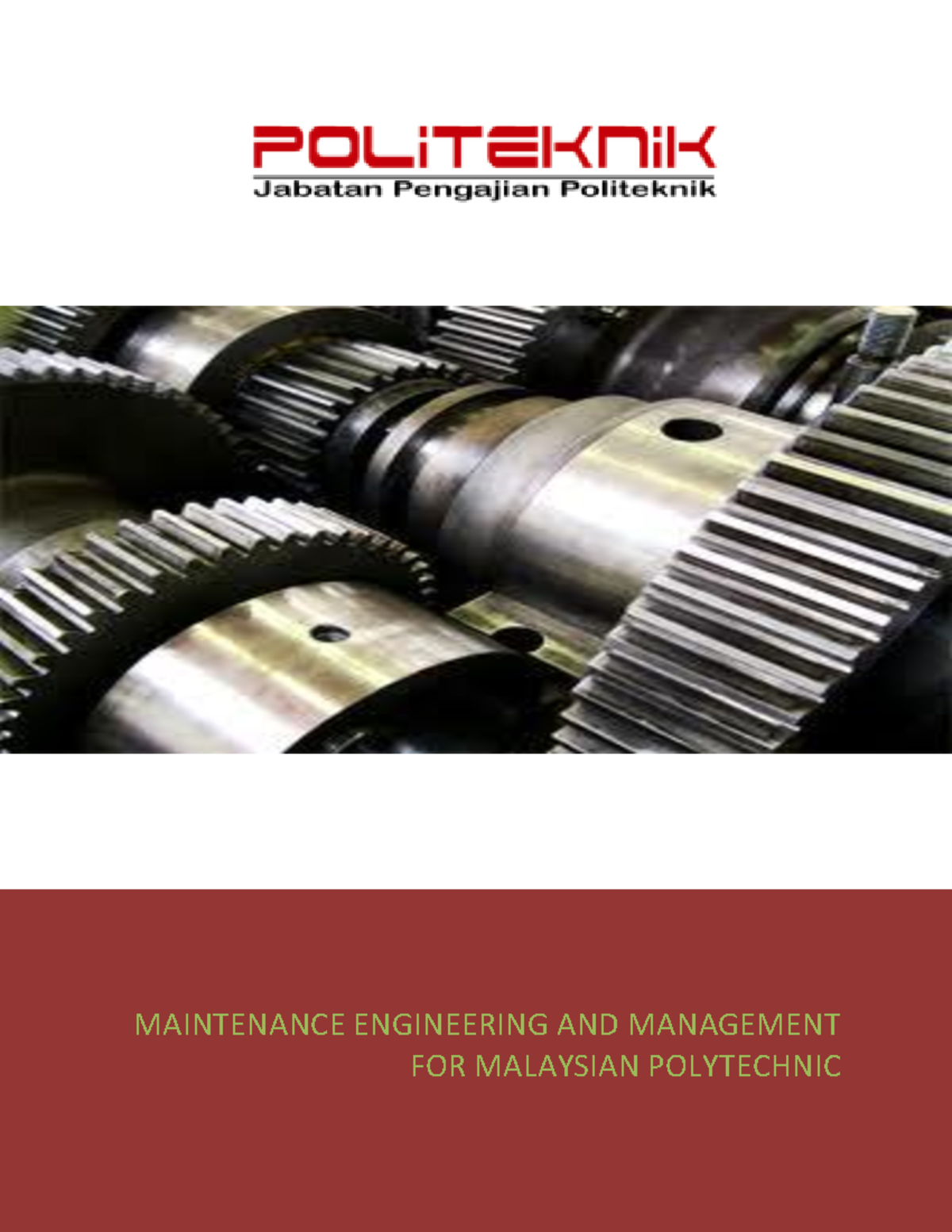 01 Maintenance Organization - MAINTENANCE ENGINEERING AND MANAGEMENT ...