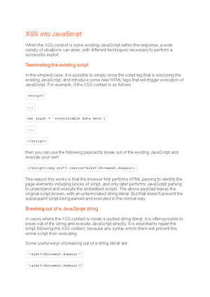 Client-side template injection - XSS via client-side template injection - XSS in JavaScript ...