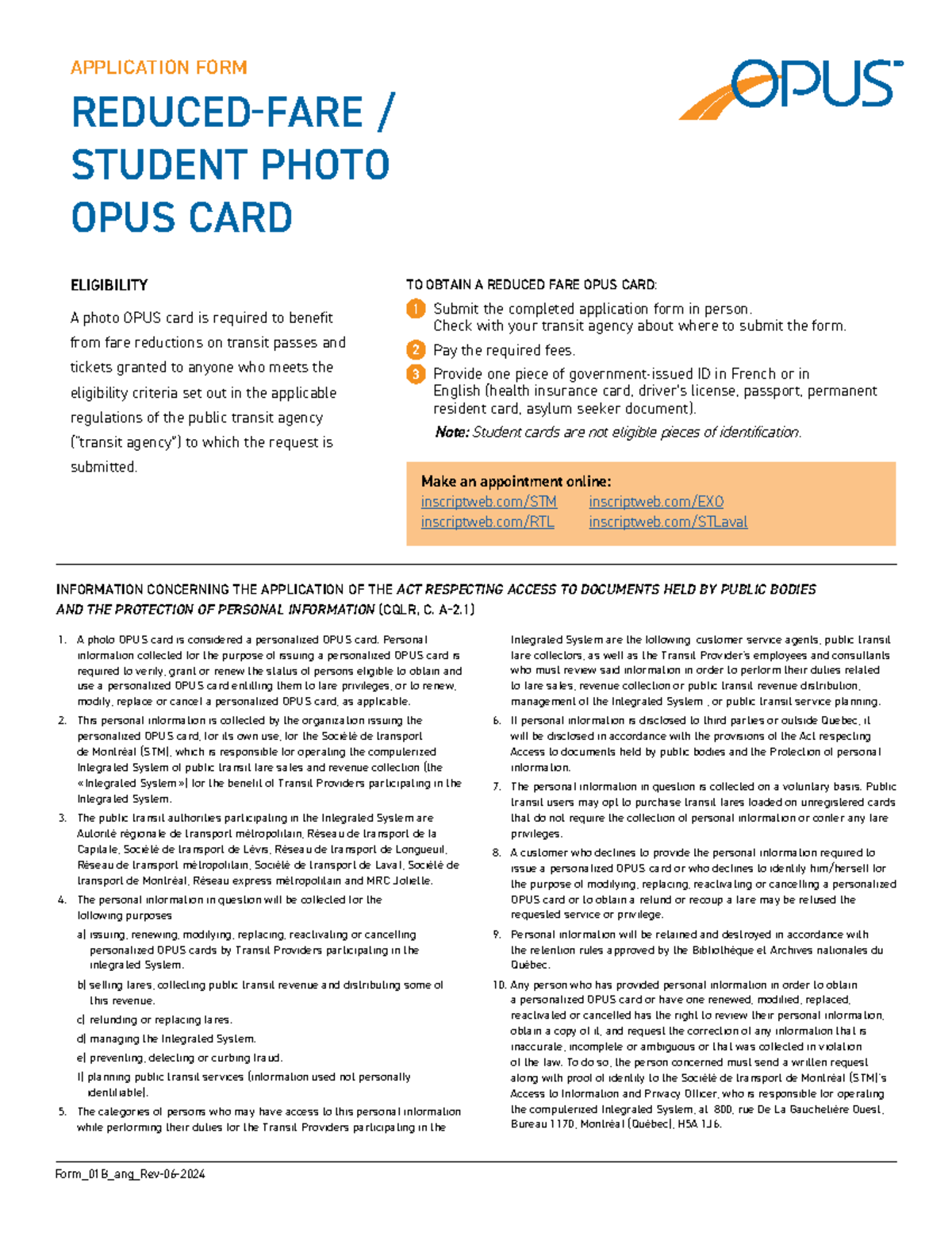 Opusform - Opus form - ELIGIBILITY A photo OPUS card is required to ...